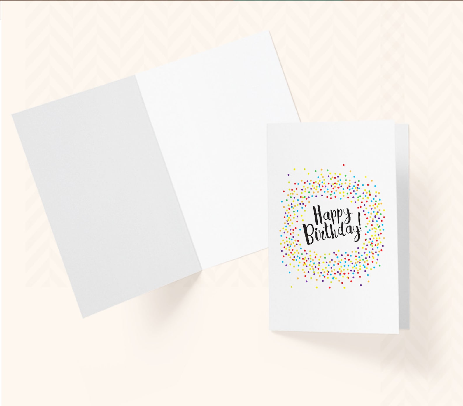 Printable Happy Birthday Confetti Card Get All 3 Sizes - Etsy