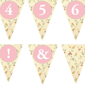 Shabby Chic Printable Party Banner, Vintage Party Banner - Etsy