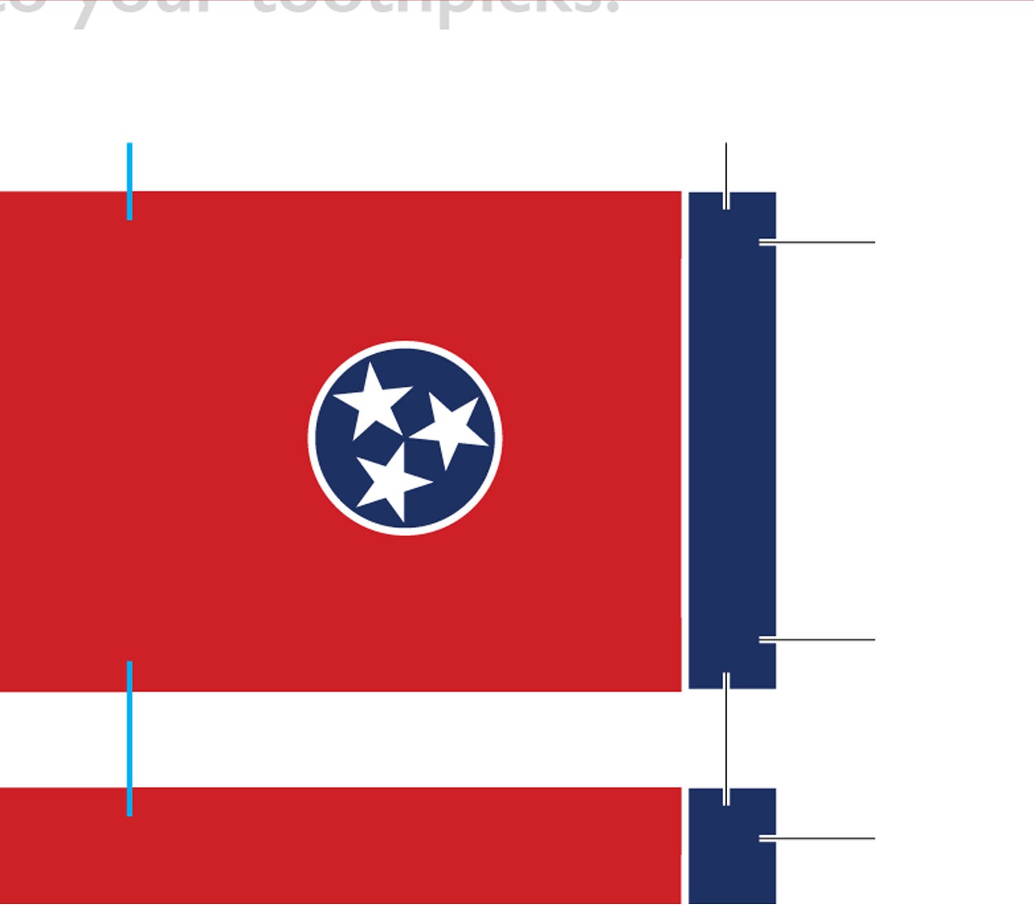 Tennessee State Flag Cupcake Topper Election Party - Etsy México
