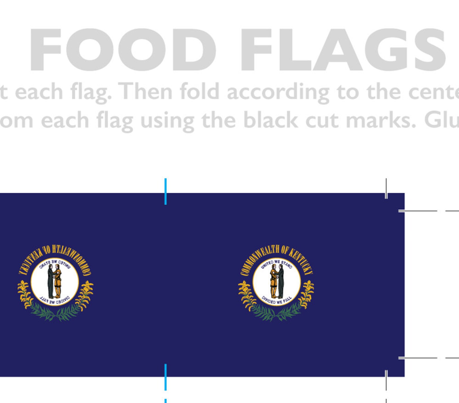 Kentucky State Flag Cupcake Topper: Election Party Decoration (PDF ...