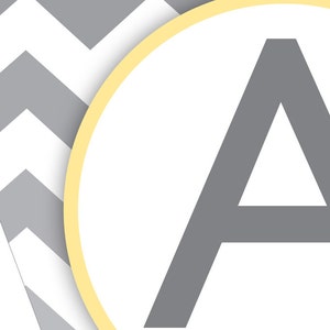 DIY Printable Grey and Yellow Ombre Chevron Banner ... Perfect for ...