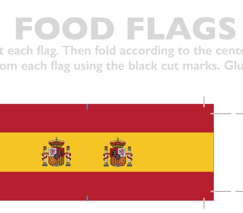 Spanish Flag Toothpick Party Decoration - Spain Party Theme - Etsy