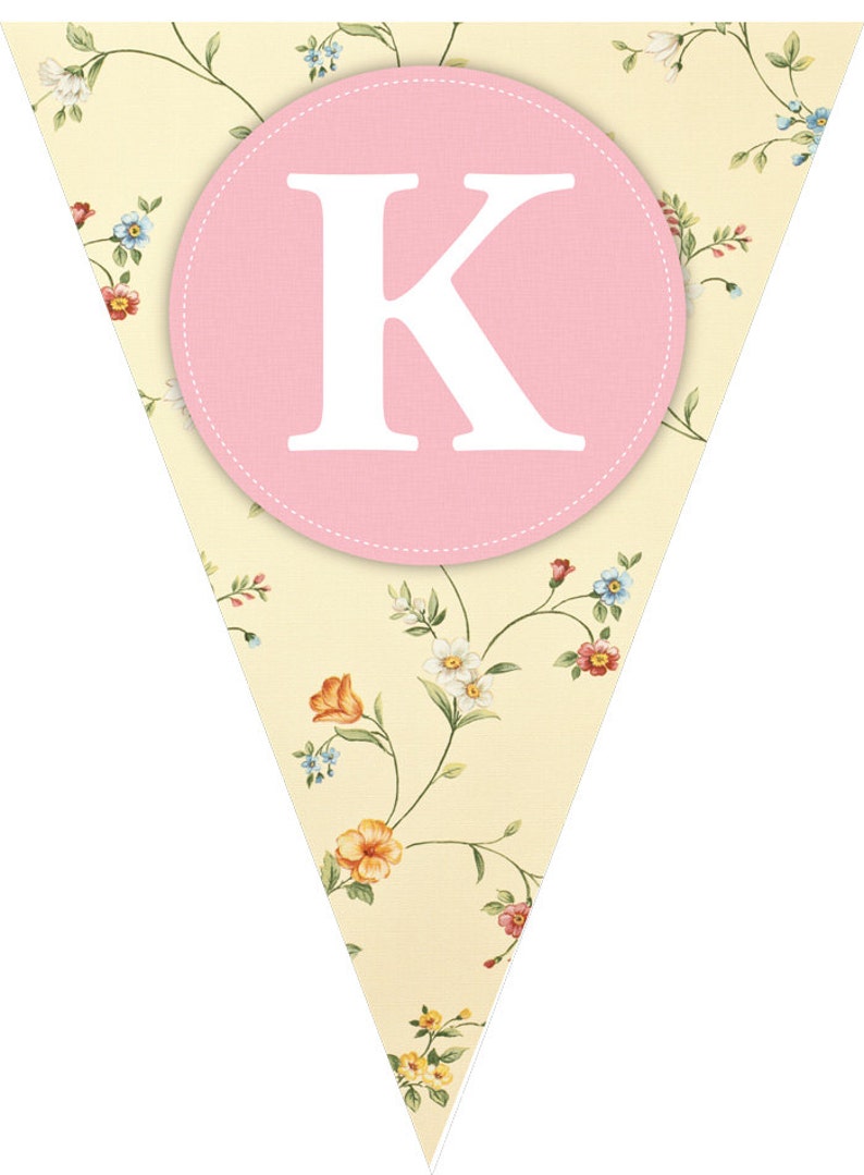 Shabby Chic Printable Party Banner Vintage Party Banner | Etsy