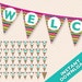 Rainbow Chevron Banner Printable - Etsy