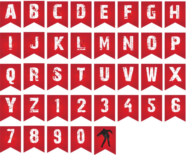 Zombie Party Banner Printable Zombie Banner Perfect for - Etsy