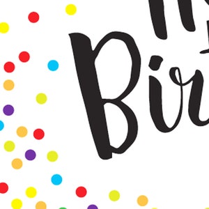 Printable Happy Birthday Confetti Card - Get All 3 Sizes! - Etsy