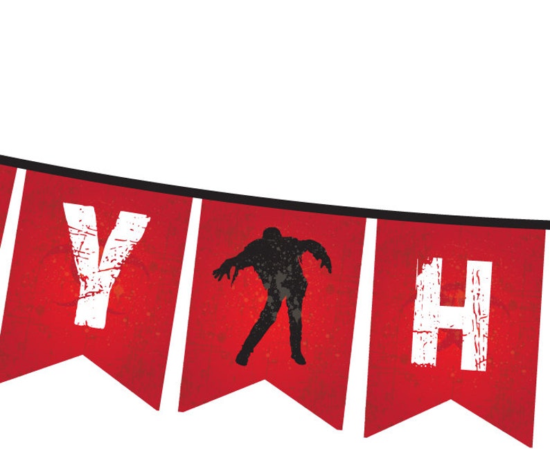 Zombie Party Banner Printable Zombie banner perfect for | Etsy