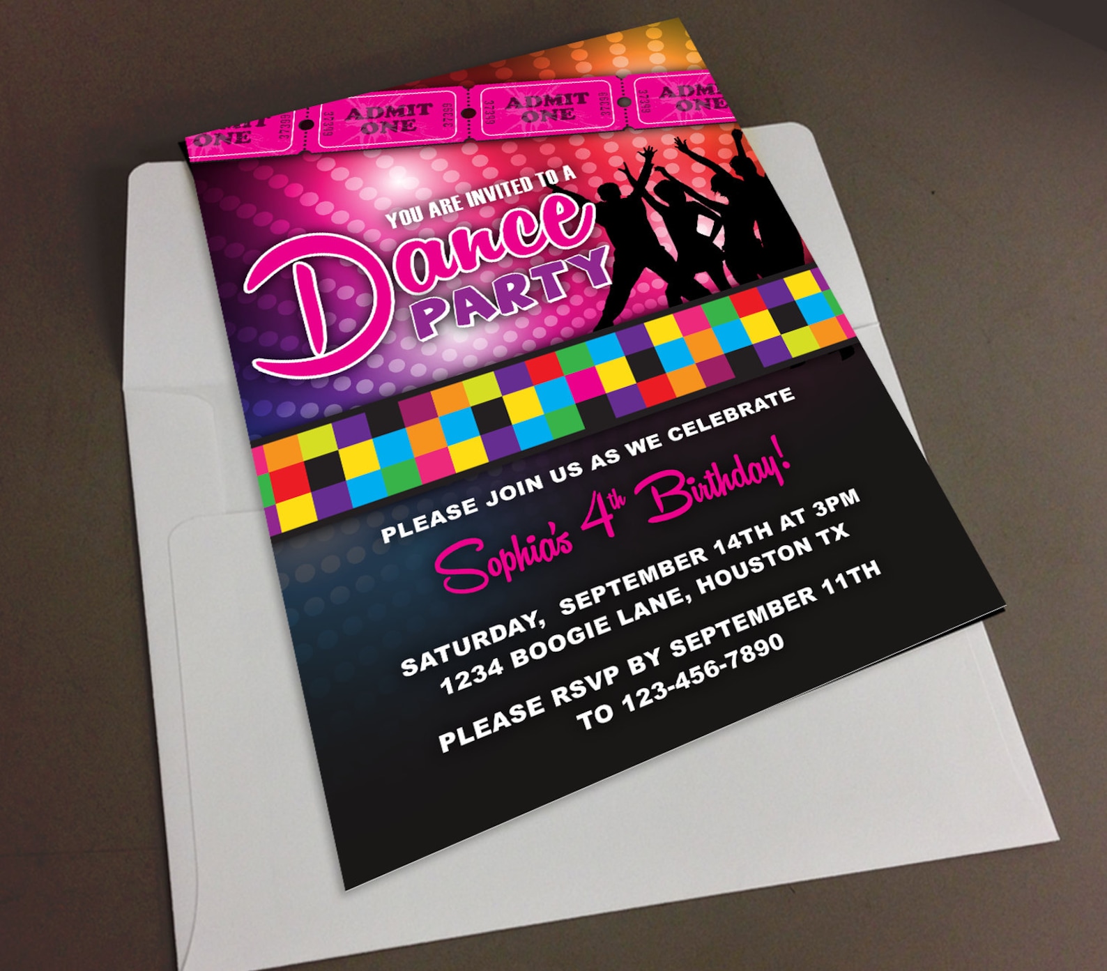 Dance Birthday Party Invitation Design Custom DIY Printable - Etsy