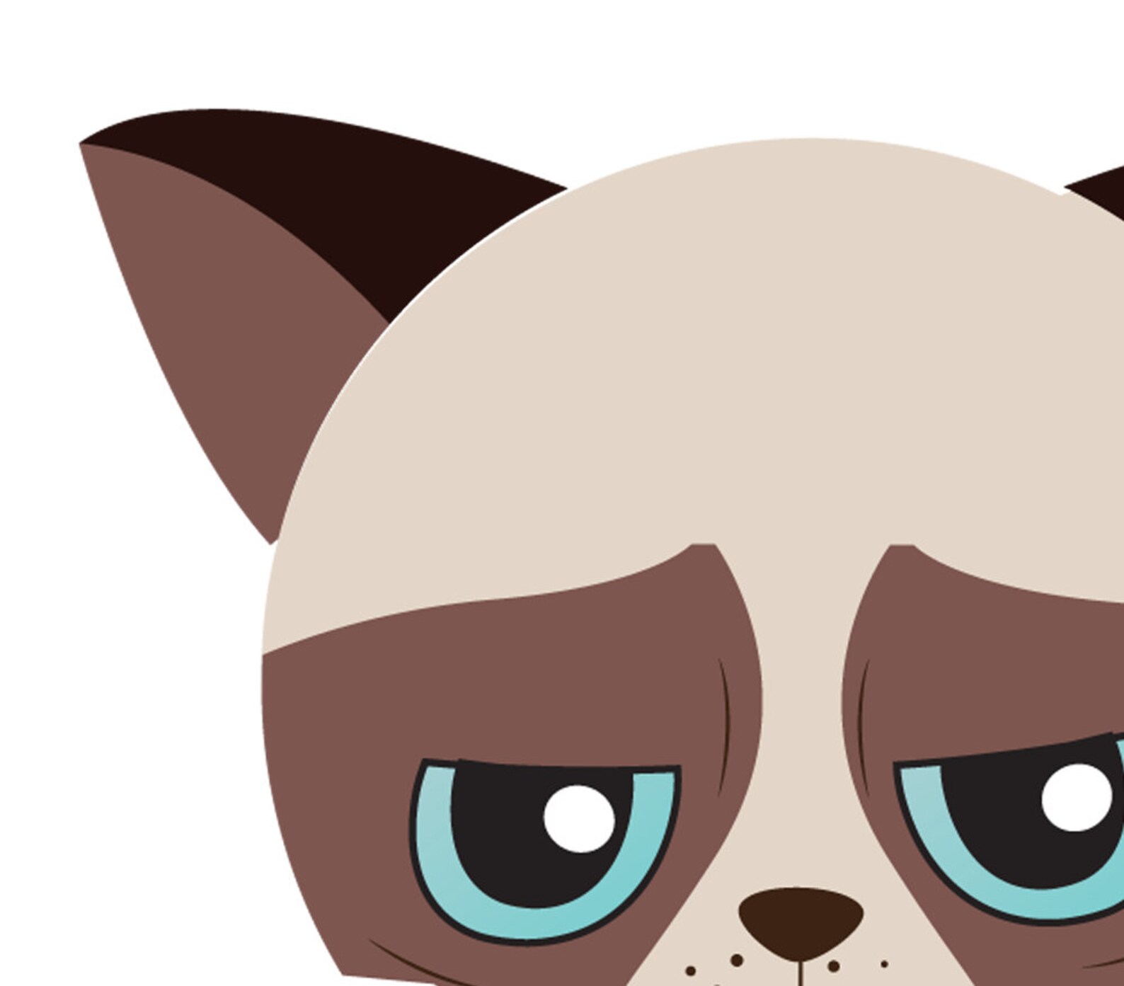 Cat Vector Illustration Grumpy Cat Illustrator File Vector | Etsy