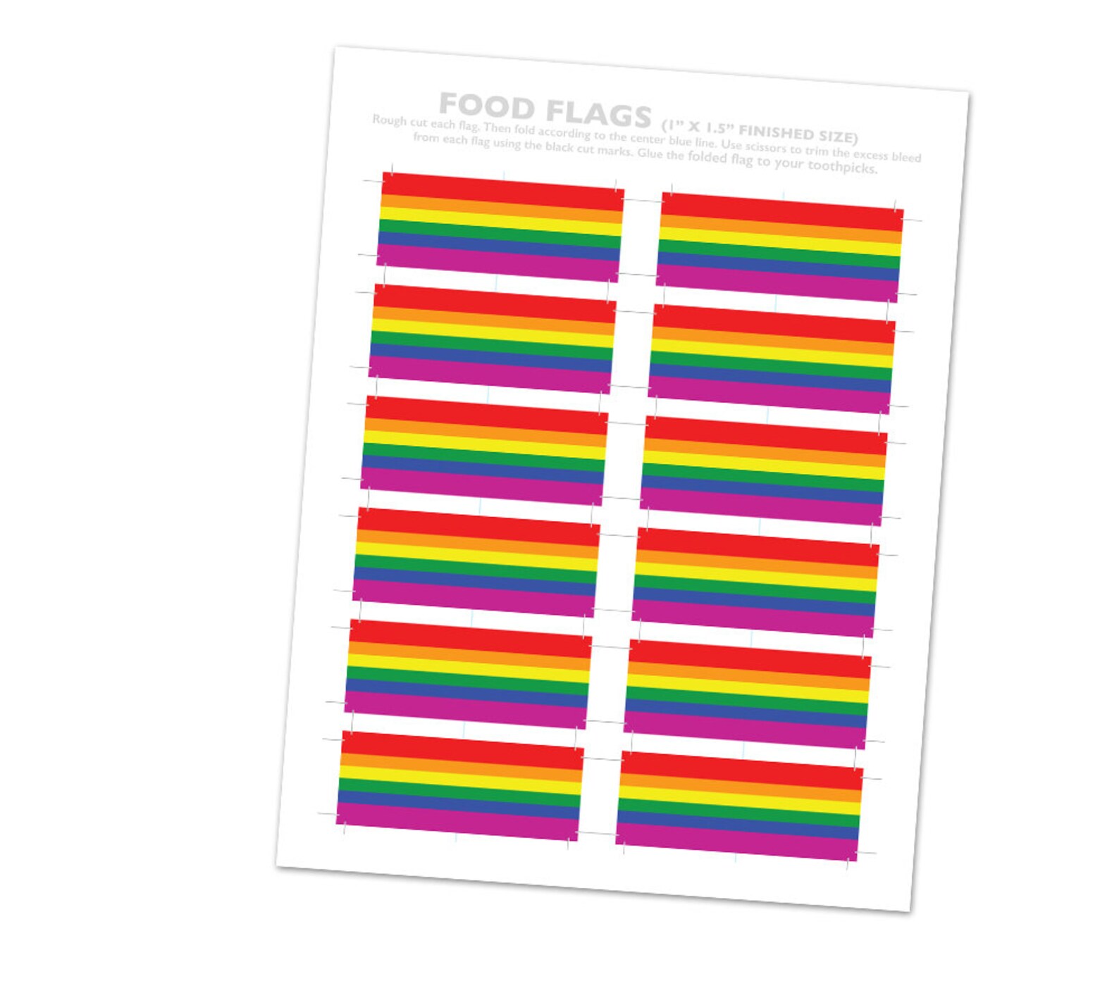Rainbow Pride Flag Party Decoration, Printable Gay Pride Cupcake Topper ...