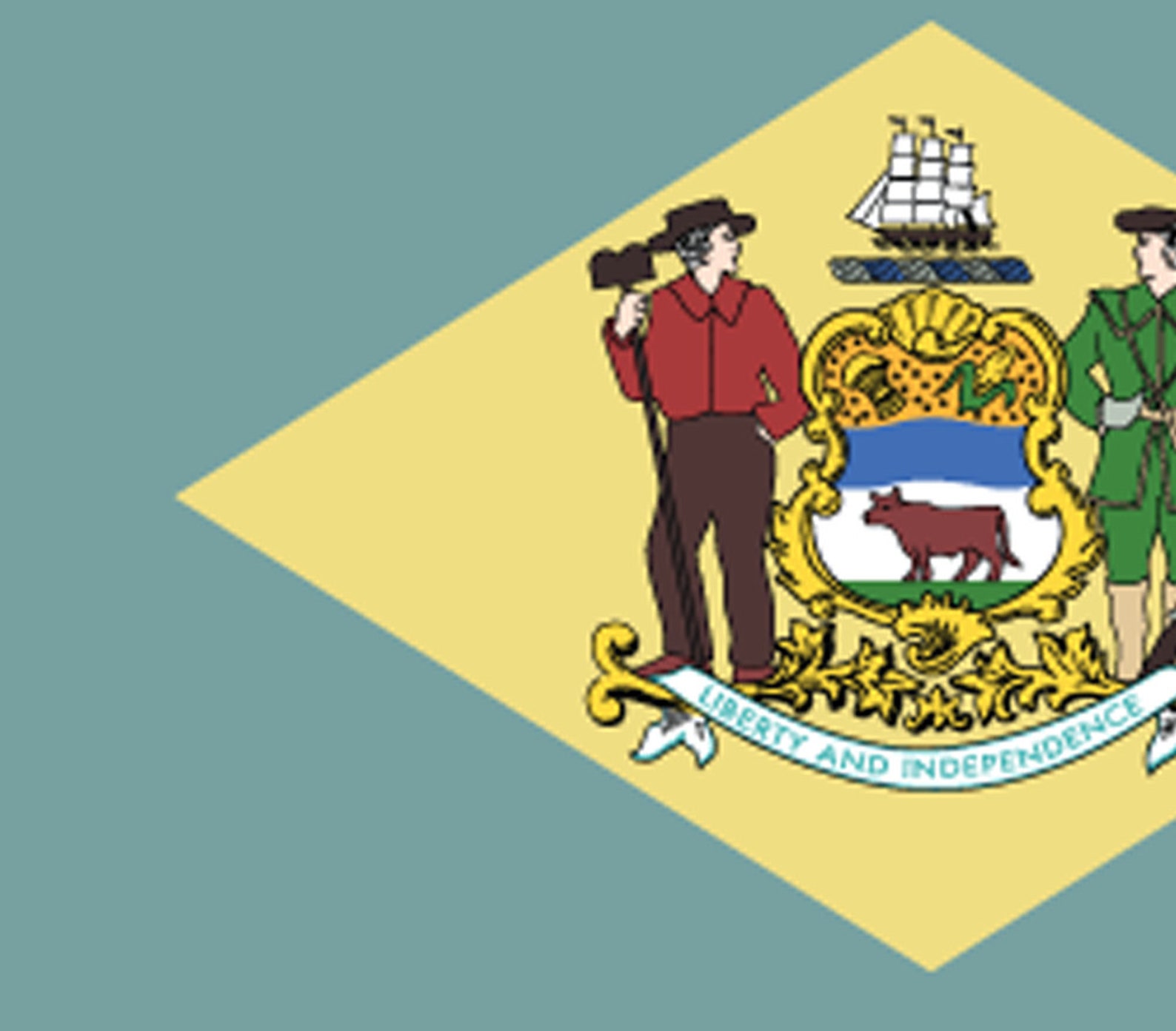 Delaware State Flag Cupcake Topper Delaware Election Party - Etsy