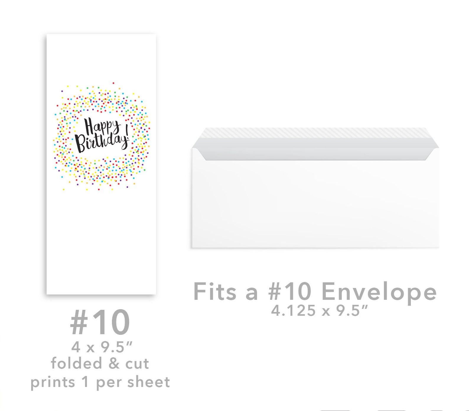 Printable Happy Birthday Confetti Card - Get All 3 Sizes! - Etsy