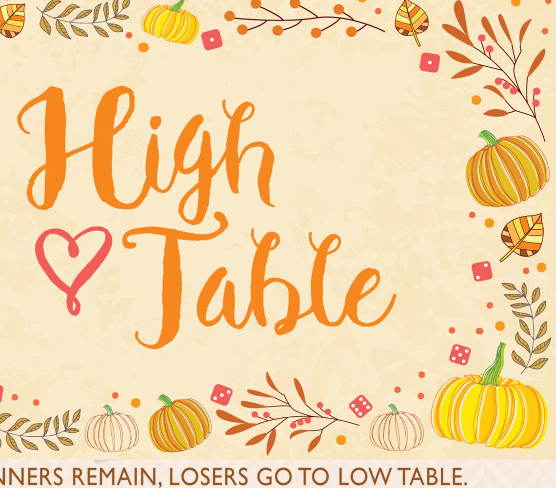 Pumpkin Spice Bunco Set Fall Bunco Theme Deluxe Printable | Etsy