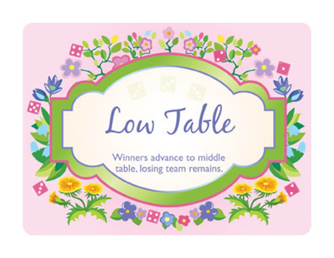 Printable Spring Garden Bunco Theme Scorecard and Table Marker Set - Etsy