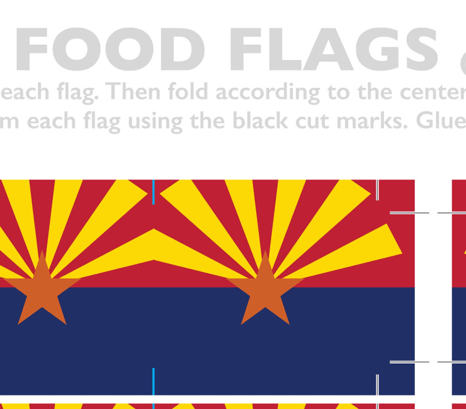 Arizona State Flag Cupcake Topper Arizona Party Decorations - Etsy