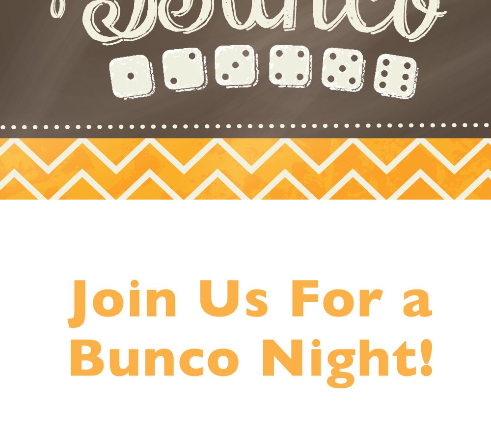Thanksgiving Bunco Invitation, Instant Download - Etsy