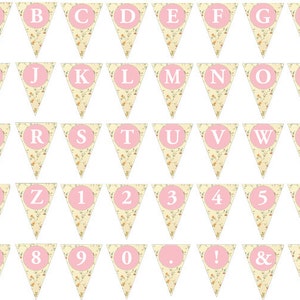 Shabby Chic Printable Party Banner, Vintage Party Banner - Etsy
