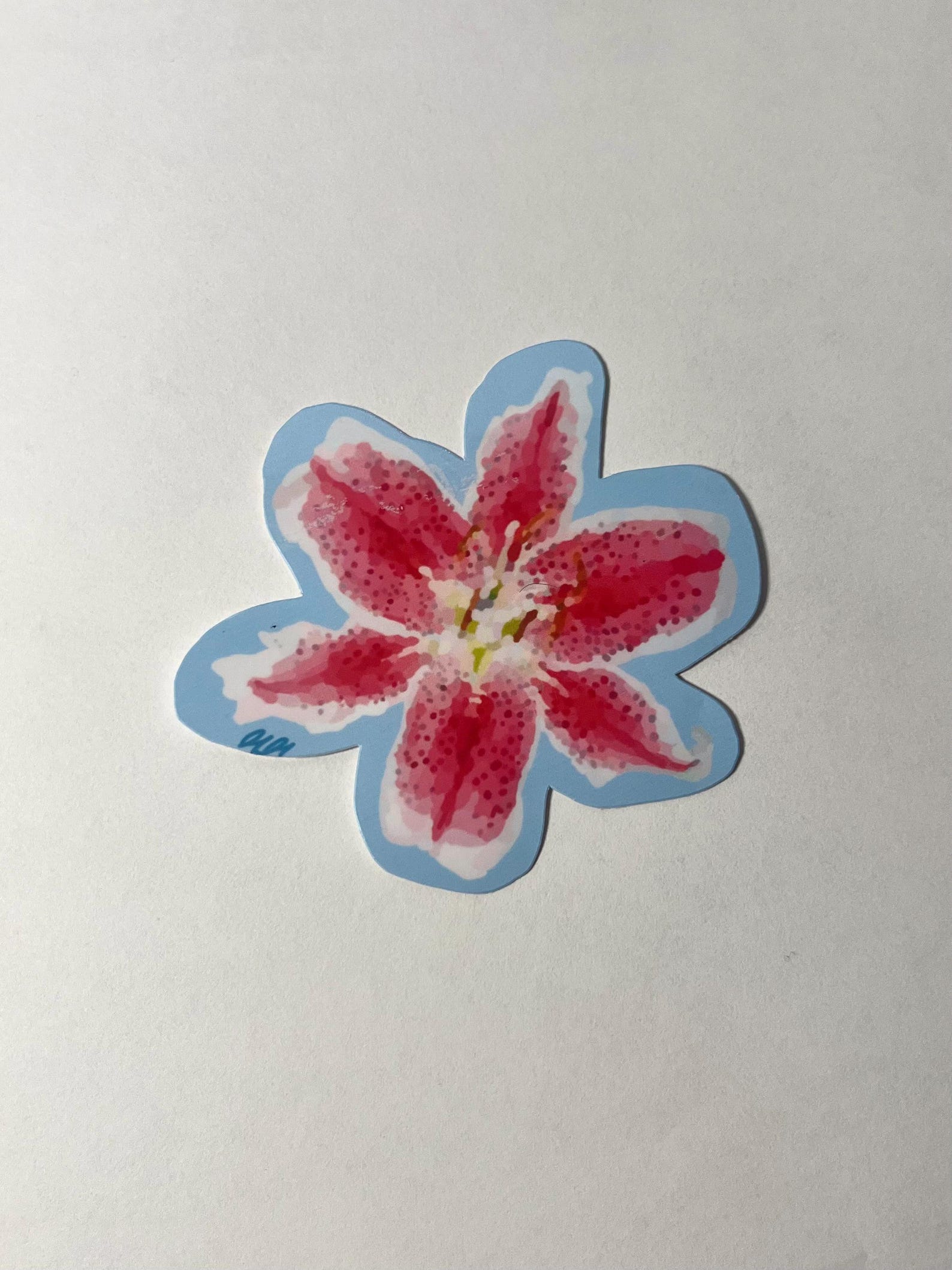 Pink Lily Flower Sticker – Laptop, Water Bottle Decal - Etsy