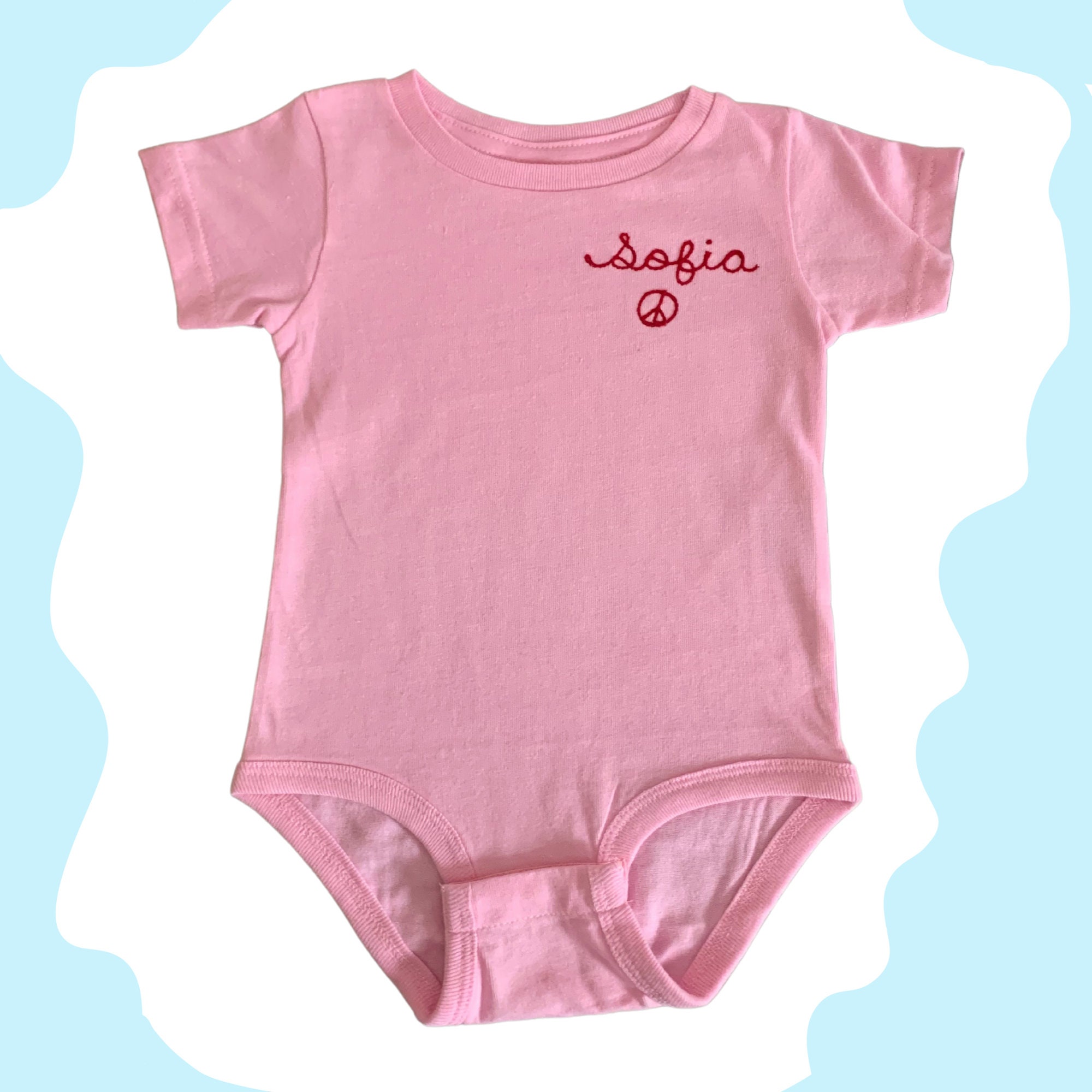 Custom Embroidered Onesie Personalized Gift for Newborn Cursive Baby ...