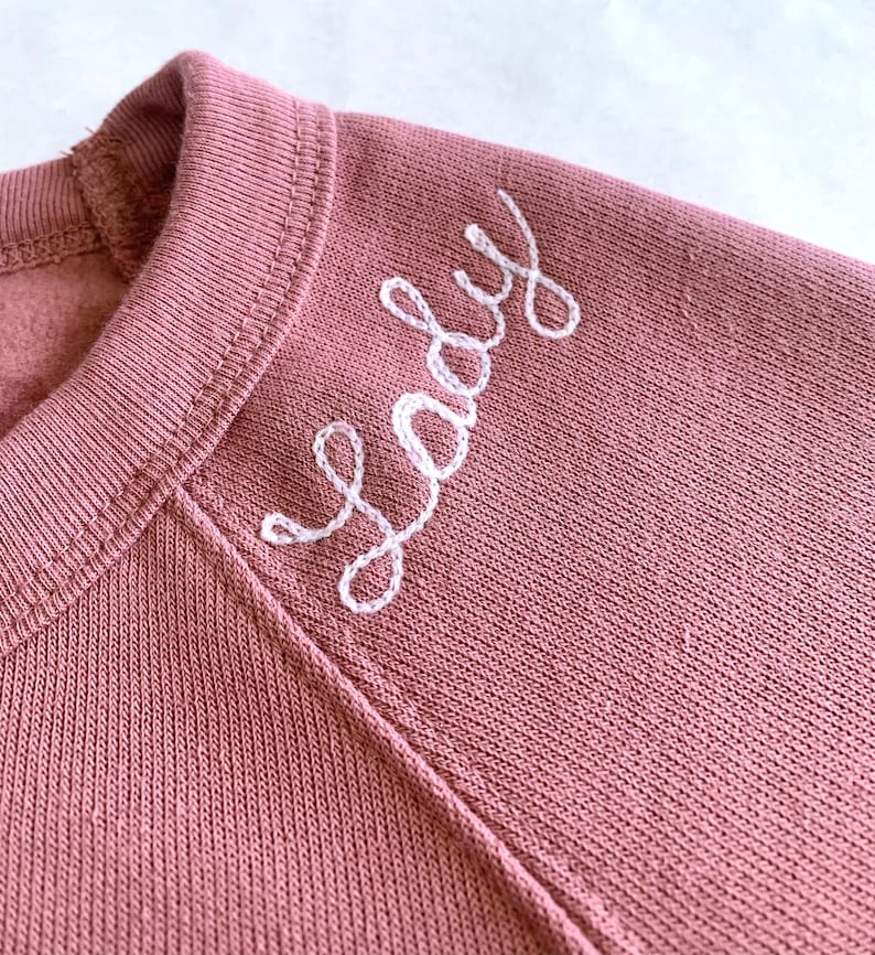 Adult Personalized Sweatshirt With Collar Lettering. Monogram - Etsy