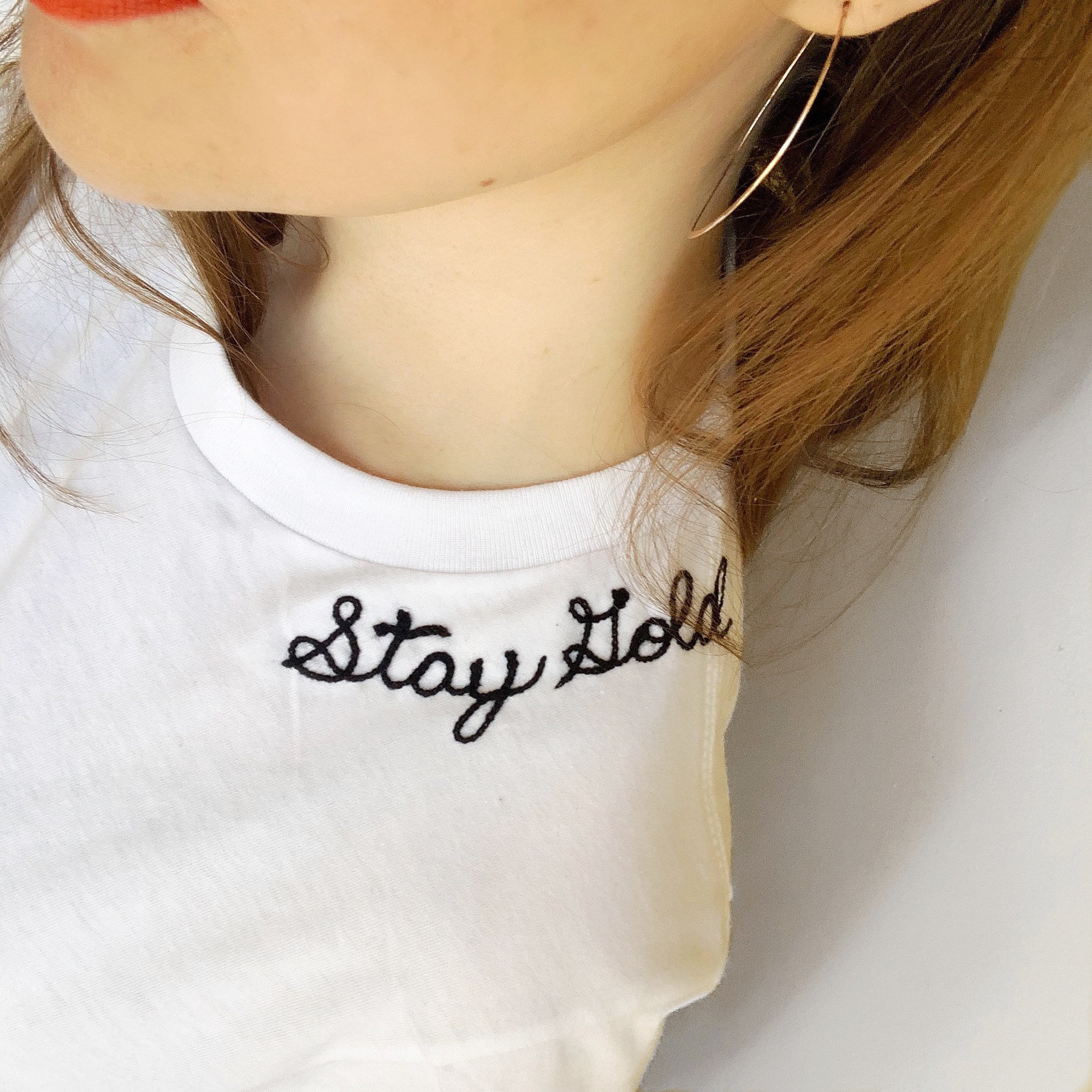 Custom Embroidered Monogram Shirt Neckline Embroidered | Etsy