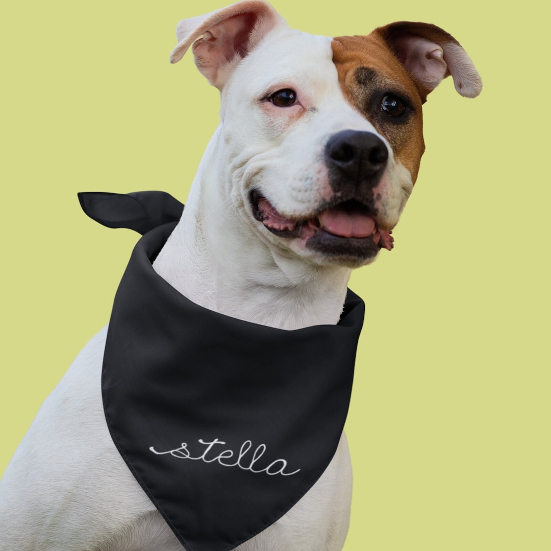 Custom Dog Bandana Personalized Dog Bandana Embroidered Dog Bandana ...
