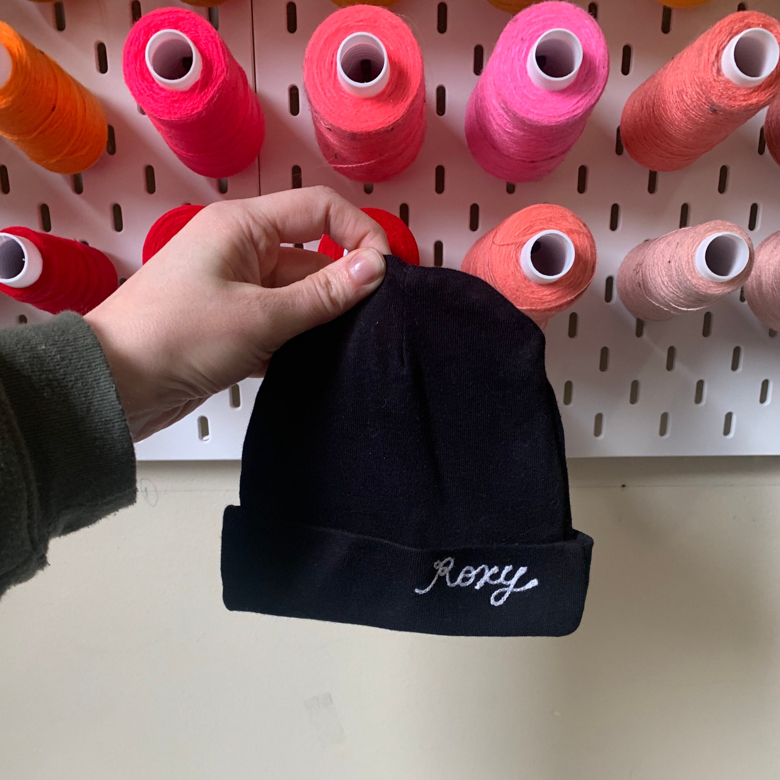 Custom Embroidered Baby Beanie. Monogrammed Personalized Baby Shower ...