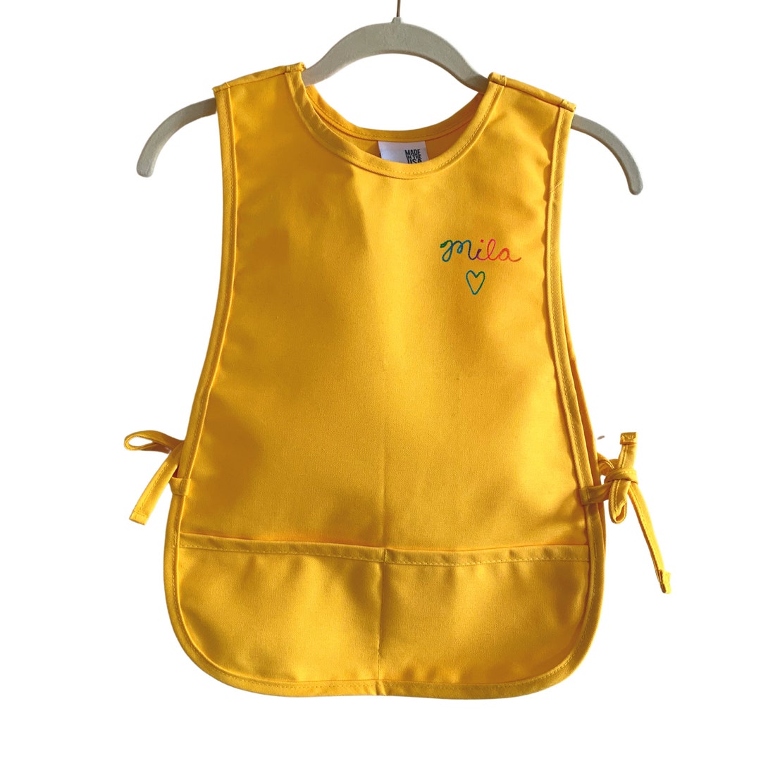 Kids Art Smock, Childrens Personalized Apron, Embroidered Apron for ...