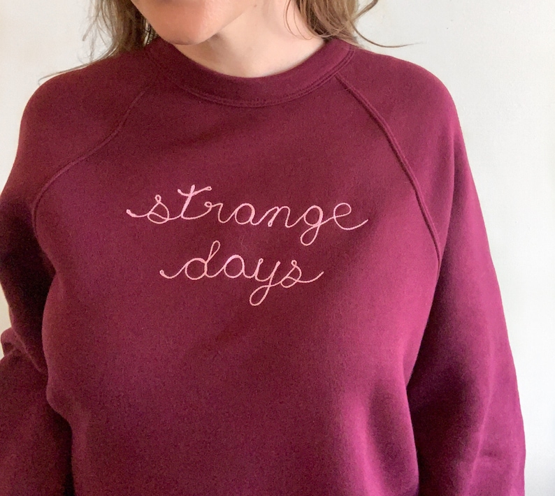 Personalized Chainstitch Sweatshirt. Embroidered Monogram. - Etsy