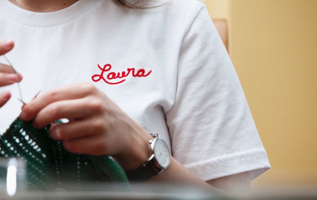 Custom Name Embroidery Shirt. Monogrammed Gifts. Chainstitch Embroidery ...