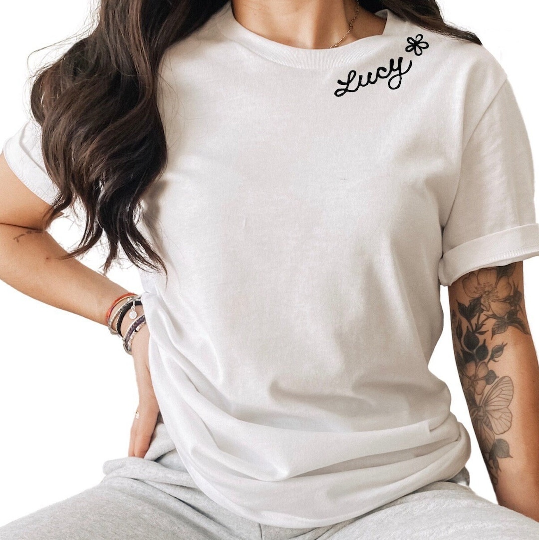 Custom Embroidered Shirt With Personalized Chain Stitch Lettering ...