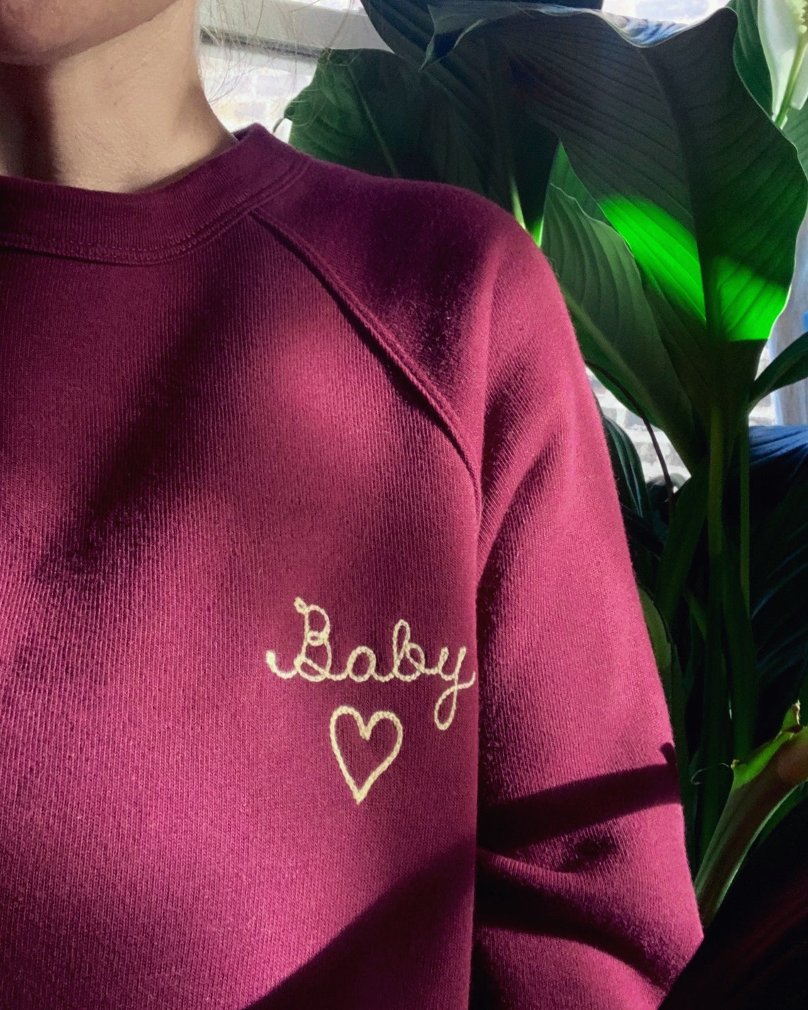 Personalized Chainstitch Sweatshirt. Embroidered Monogram. - Etsy
