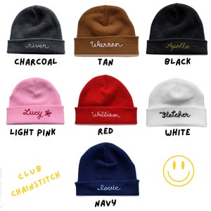 Baby Custom Embroidered Beanie. Personalized Baby Knit Beanie With ...
