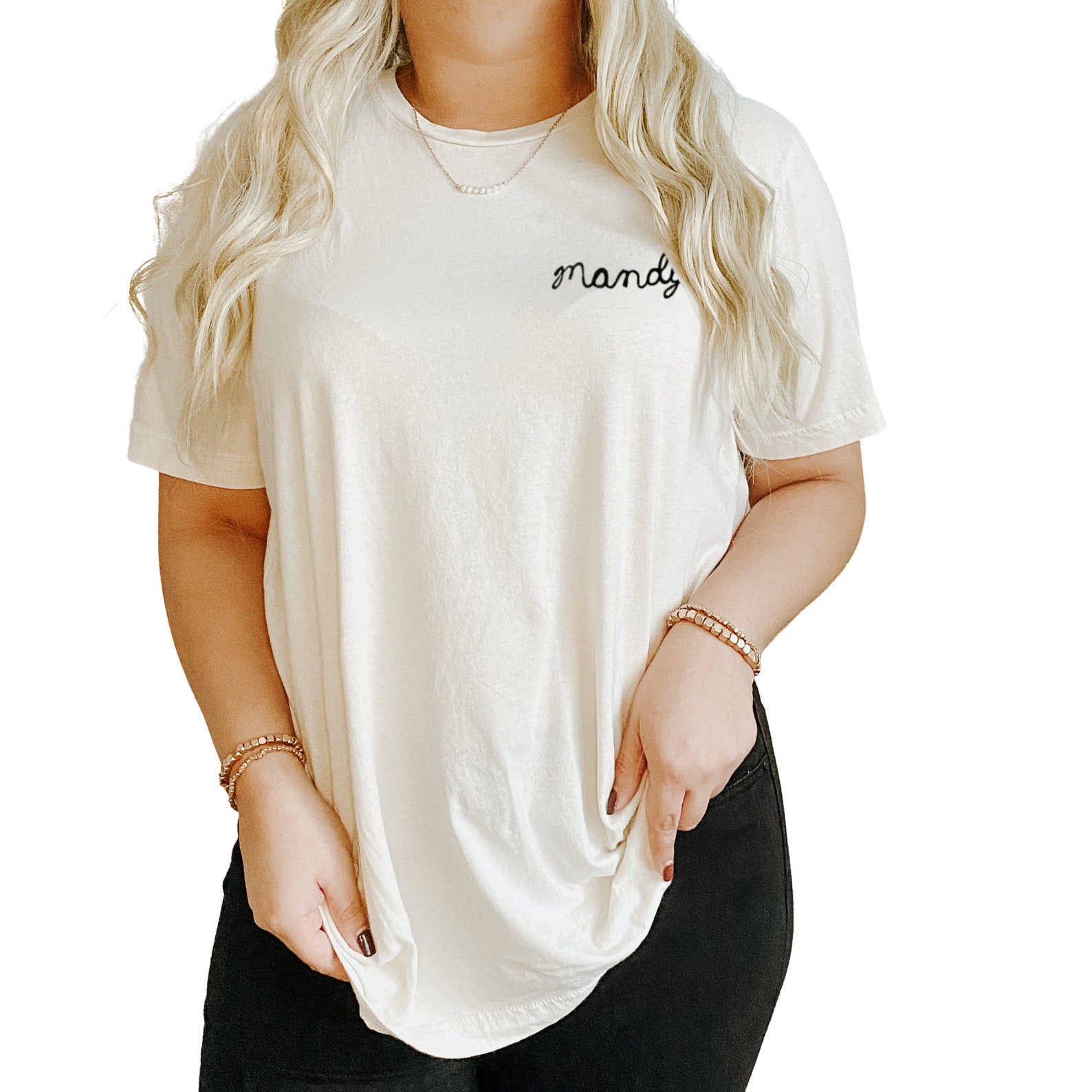 Custom Name Tee. Embroidered Cotton Unisex T Shirt. Vintage | Etsy