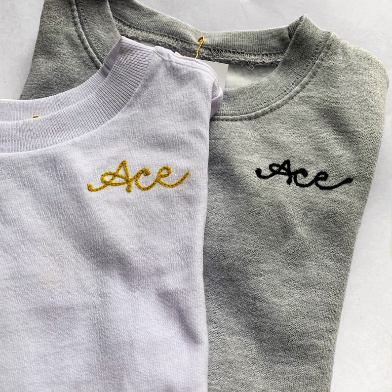 Personalized Kids Name Tee Embroidery. Girls Custom - Etsy