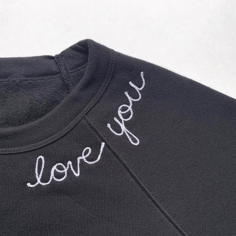 Adult Custom Word Shirt. Embroidered Sweatshirt. Custom Gift. Custom ...