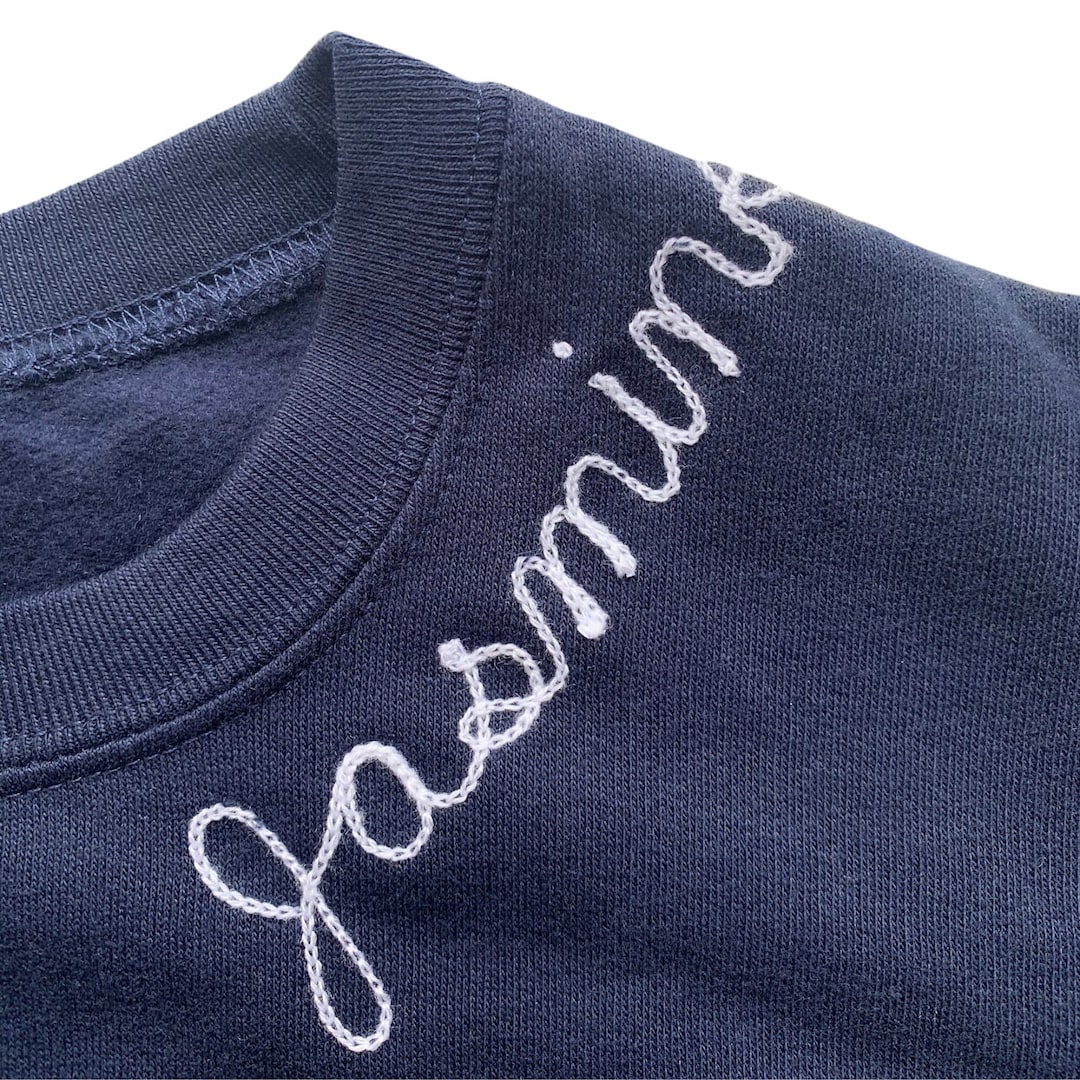 Custom Chainstitch Embroidery Toddler Crewneck Sweatshirt. Personalized ...