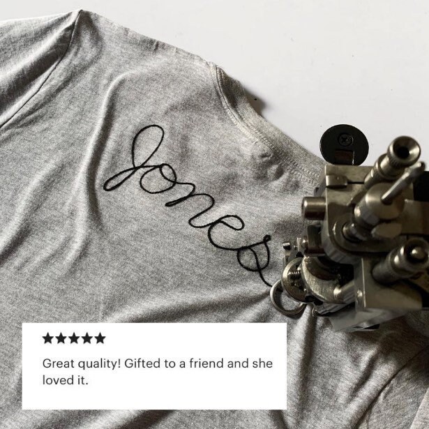 Custom Embroidered Monogram Shirt Neckline Embroidered | Etsy