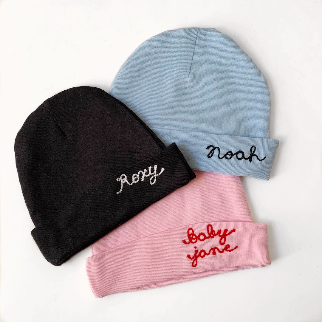 Custom Embroidered Baby Beanie. Monogrammed Personalized Baby Shower ...