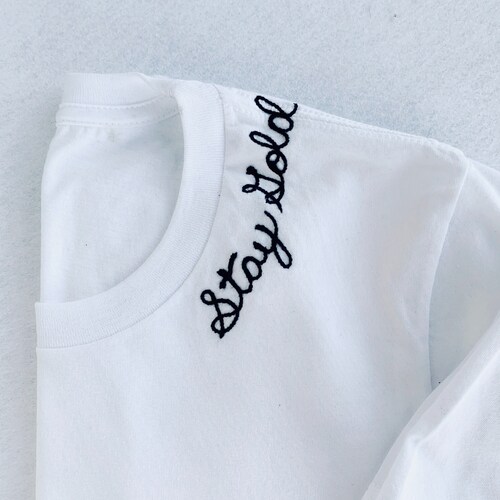 CUSTOM EMBROIDERED COLLAR / Personalized Embroidered Shirt | Etsy