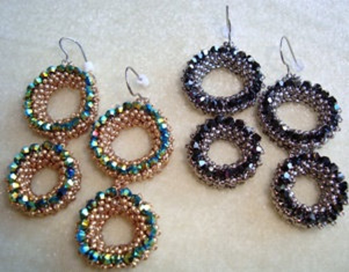 Crystal Circle Dangle Earring Tutorial - Etsy
