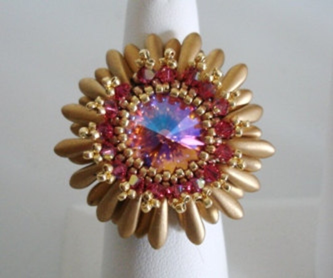 Flower Power Crystal Ring Tutorial - Etsy