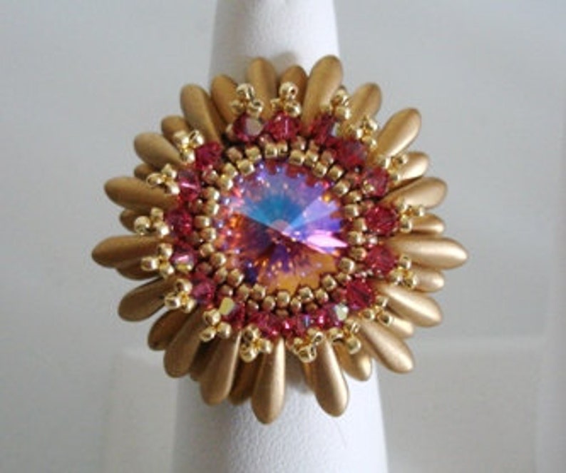 Flower Power Crystal Ring Tutorial - Etsy