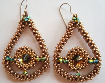 Crystal Circle Dangle Earring Tutorial | Etsy