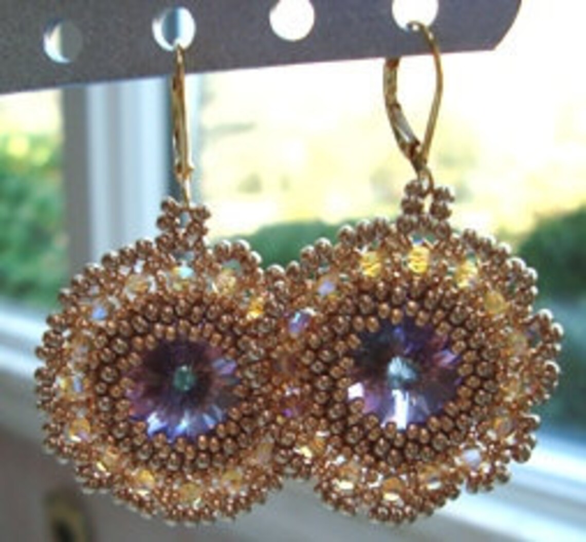 Round Rivoli Earring Tutorial - Etsy