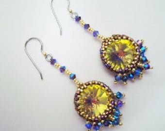 Crystal Circle Dangle Earring Tutorial | Etsy