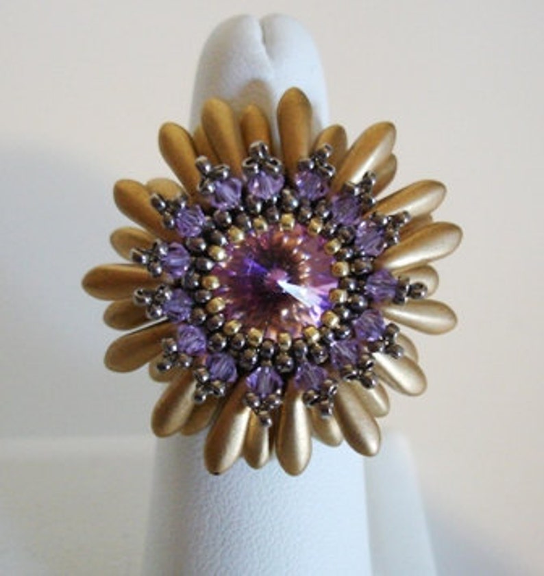 Flower Power Crystal Ring Tutorial - Etsy