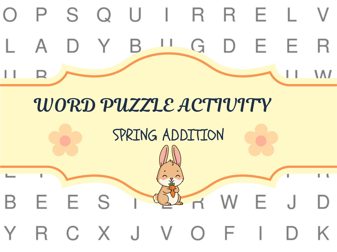 Spring Easter Word Search Puzzle, Kids Activity Game, Classroom Fun ...