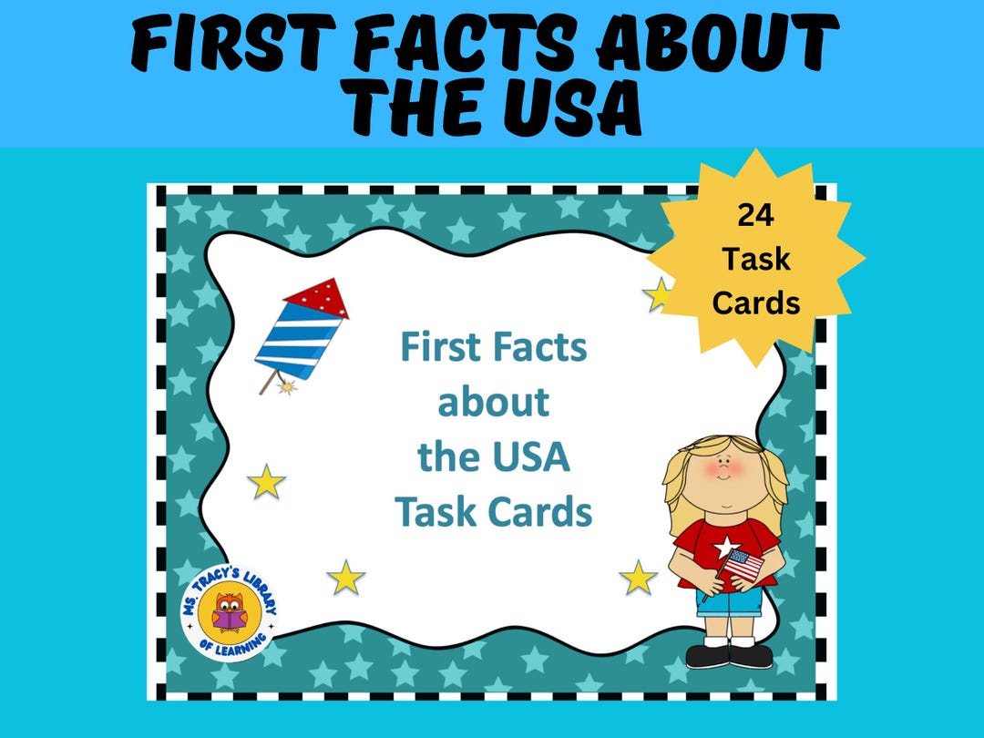 First Facts About the USA Task Cards - Etsy