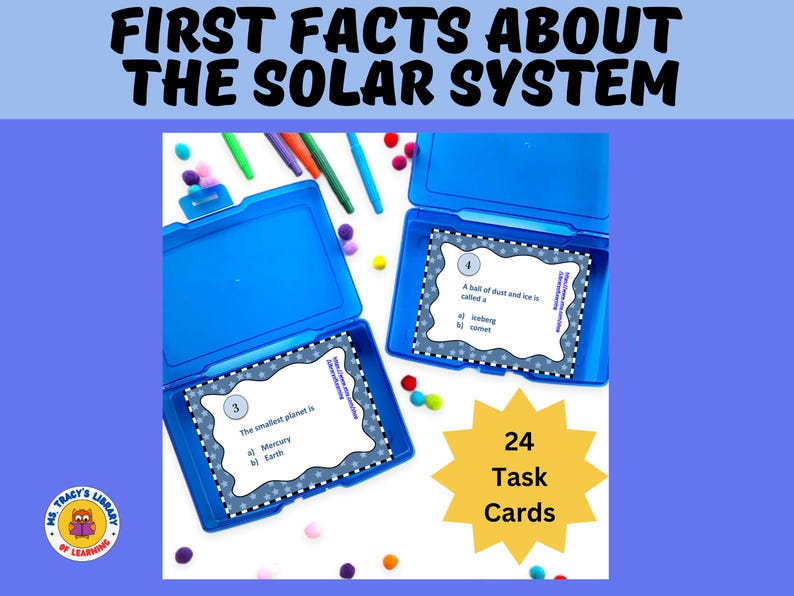 First Facts About the Solar System Task Cards - Etsy Australia